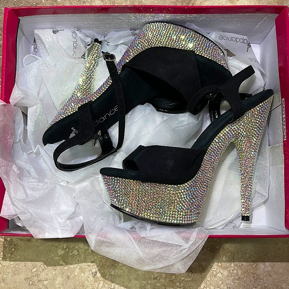 Lapdance | Shoes | Nwt Lapdance 6 Heels With Rhinestones | Poshmark